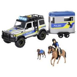 Dickie Toys Mercedes Benz Police Horse Trailer Fertigmodell Einsatzfahrzeug Modell