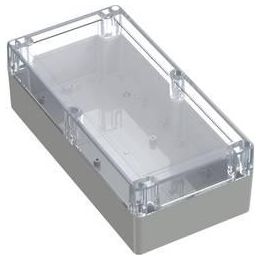 TRU COMPONENTS 6U07241208437 TC-13865180 Industrie-Geh&auml;use 240.2 x 120.1 x 75.1 ABS-PC Lichtgrau, Transparent 1 St.