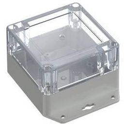 TRU COMPONENTS 6U07090906737 TC-13865252 Industrie-Geh&auml;use 121.5 x 91.5 x 60 ABS-PC Lichtgrau, Transparent 1 St.