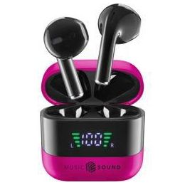 Cellularline In Ear Headset Bluetooth&reg;, Kabellos Pink, Schwarz Ladecase, Batterieladeanzeige, Lautst&auml;rkeregelung