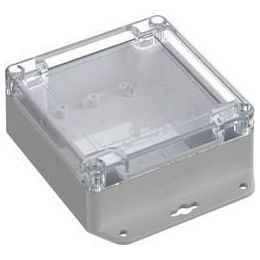 TRU COMPONENTS 6U07111105737 TC-13865268 Industrie-Geh&auml;use 136.5 x 106.5 x 45 ABS-PC Lichtgrau, Transparent 1 St.