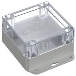 TRU COMPONENTS 6U07111106737 TC-13865284 Industrie-Geh&auml;use 136.5 x 106.5 x 60.1 ABS-PC Lichtgrau, Transparent 1 St.