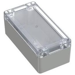 TRU COMPONENTS 6U07160806437 TC-13865132 Industrie-Geh&auml;use 160 x 80 x 60 ABS-PC Lichtgrau, Transparent 1 St.