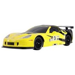 Amewi Corvette C6.R Drift Car Gelb Brushed 1:18 RC Modellauto Elektro Drift Allradantrieb (4WD) RtF 2,4 GHz inkl. Akku und Ladekabel, Spar-Set