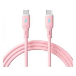 Akyga USB-Kabel USB-C&reg; Stecker, USB-C&reg; Stecker 1 m Rosa AK-USB-66