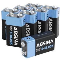 Absina 9 V Block-Batterie Alkali-Mangan 580 mAh 9 V 8 St.