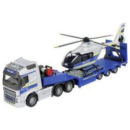Majorette Volvo Truck + Airbus Police Helicopter Fertigmodell Einsatzfahrzeug Modell