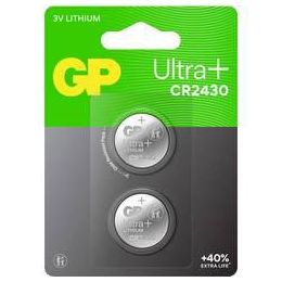 GP Knopfzelle CR 2430 3 V 2 St. 300 mAh Li-MnO2 GP Ultra Plus Batterie Lithium Knopfzelle CR2430 2 St&uuml;ck
