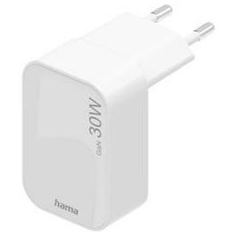hama 00201954 Schnellladeger&auml;t, GaN, 1x USB-C, faltbares Mini-Ladeger&auml;t, PD, 30 W, Wei&szlig;