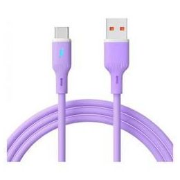 Akyga USB-Kabel USB-A Stecker, USB-C&reg; Stecker 1 m Violett AK-USB-65