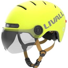 Livall L23 City Helm mit Visier signalgelb L (57-61 cm)