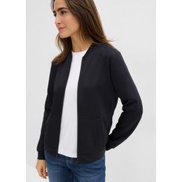 bonprix Sweatjacke aus Scuba mit Rei&szlig;verschluss, schwarz, Gr.36/38 (S), Bequeme Sweatjacke mit Rei&szlig;verschluss