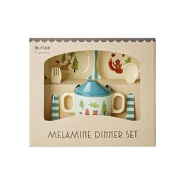 Rice Melamin Baby Geschirr-Set Happy Forest blau, 4-teilig skandinavische Deko Online Shop