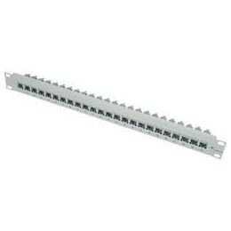 Teleg&auml;rtner 100007007 24 Port Netzwerk-Patchpanel 483 mm (19) CAT 6a 1 HE Lichtgrau (RAL 7035) Best&uuml;ckt