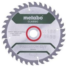 Metabo PRECISION CUT WOOD CLASSIC 628662000 Kreiss&auml;geblatt 165 x 20 x 1.4 mm Z&auml;hneanzahl: 36 1 St.