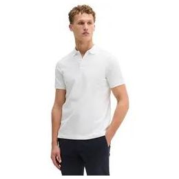Marc O'Polo Poloshirt MARC O'POLO "aus Organic Cotton-Stretch", Herren, Gr. M, wei&szlig;, Obermaterial: 95% Baumwolle, 5% Elasthan, unifarben, Basic, Rippb&uuml;ndchen, Shirts