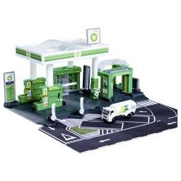 Majorette Petrol Station BP + 1 Vehicle Tankstellen-Set