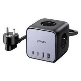UGREEN DigiNest Cube USB Ladeger&auml;t 65 W Schutzkontakt-Steckdose, 2x USB-A, 2x USB-C&reg; USB PD 2.0, USB PD 3.0, PPS, QC 2.0, QC 3.0, QC 4+, Adaptive Fast Charge