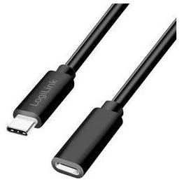 LogiLink USB-C&reg; Kabel USB 2.0 USB-C&reg; Stecker, USB-C&reg; Buchse 2.00 m Schwarz CU0211
