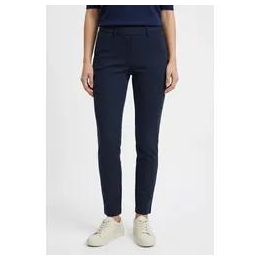 Jerseyhose KjBRAND "Jenny", Damen, Gr. 26, K-Gr, blau (marine), Web, Obermaterial: 50% Polyester, 45% Viskose, 5% Elasthan, figurbetont kn&ouml;chellang, Hosen Jerseyhose