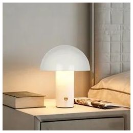s.Oliver LED Tischleuchte "Hillu", beige, 1, &Oslash; 15cm H: 20cm, 1 Stk., Leuchten, dimmbar, Typ-C-Ladekabel, CCT, Akku, Tischlampe kabellos, Akkulampe, LED Tischleuchte