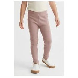 Leggings Wheat "Wool Leggings Agi", M&auml;dchen, Gr. 98, N-Gr, rosa (dry rose), Jersey, Obermaterial: 100% Wolle, unifarben, figurbetont kn&ouml;chellang, Hosen Leggings