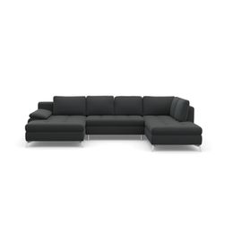 Sit & More Wohnlandschaft SIT & MORE "Latigo U-Form", grau (anthrazit), B:326cm T:201cm, Sofas, Wohnlandschaft, mit Recamiere, wahlweise mit Bettfunktion und Bettkasten