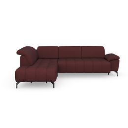 Sit & More Ecksofa SIT & MORE "Cool L-Form", lila (chianti), B:272cm H:79cm T:220cm, Sofas, Ecksofa, wahlweise mit Kopfteilverstellung und Vorziehsitz motorisch