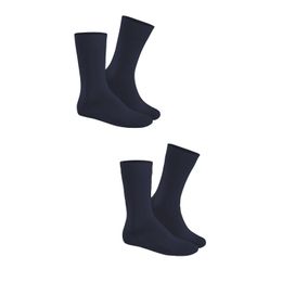 Socken Hudson "ONLY 2-PACK", Damen, Gr. 43-46, marine, Obermaterial: 75% Baumwolle, 23% Polyamid, 2% Elasthan, normal, Socken Socken, Komfortbund mit weitem Fu&szlig;ausschnitt