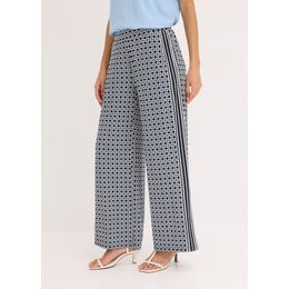 bonprix Jersey-Hose mit Minimaldesign, blau, Gr.44/46 (L), flie&szlig;ende Jersey-Hose mit elegantem Minimaldesign