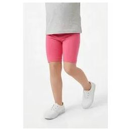 Radlerhose Blue Seven, M&auml;dchen, Gr. 128, N-Gr, pink, Jersey, Obermaterial: 95% Baumwolle, 5% Elasthan, unifarben, Basic kniefrei, Hosen Radlerhose