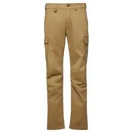 Cargohose s.Oliver, Damen, Gr. M, N-Gr, tan, Web, Obermaterial: 97% Baumwolle, 3% Elasthan, unifarben, bootcut fit lang, Hosen Cargohose, mit Stretch