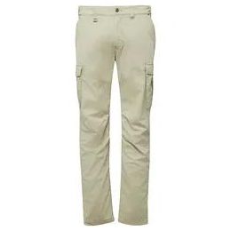 Cargohose s.Oliver, Damen, Gr. XXL, N-Gr, bone beige, Web, Obermaterial: 97% Baumwolle, 3% Elasthan, unifarben, bootcut fit lang, Hosen Cargohose, mit Stretch