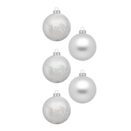 Weihnachtsbaumkugel MAGIC BY INGE, wei&szlig;, Glas, Weihnachtsbaumkugeln, aus Glas, 12 Kugeln 7,5 cm, inklusive Aufh&auml;nger