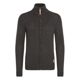!Solid Strickjacke SOLID "Strickjacke SDPoul", Herren, Gr. L, grau (dar grau m), Obermaterial: 50% Baumwolle CO. 50% Polyacryl PAN., Strickjacken Strickjacke