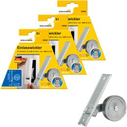 Einlass-Gurtwickler Schellenberg "f&uuml;r das Rollladensystem Maxi, Lochabstand 13,5 cm, Unterputz-Montage", silber (silberfarben), B:50cm, Gurtwickler, f&uuml;r Rollladengurte mit 23 mm Breite