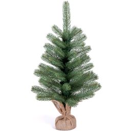 K&uuml;nstlicher Weihnachtsbaum IC WINTERWORLD "Tannenbaum, k&uuml;nstlicher Christbaum", gr&uuml;n (gr&uuml;n, natur), H:60cm &Oslash;:38cm, Kunststoff, Weihnachtsb&auml;ume, Weihnachtsdeko mit Jutebeutel um den Betonfu&szlig;