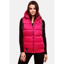 Steppweste Navahoo "Kassidy", Damen, Gr. S (36), pink, Oberstoff: 100% Nylon. Futter: 100% Polyester. Wattierung: 100% Polyester, tailliert h&uuml;ftbedeckend, Westen Steppweste, stylische &auml;rmellose Damen Weste mit Kapuze
