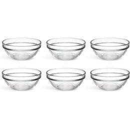 Schale Van Well "Chefs, 6 St&uuml;ck", transparent, H:4,5cm &Oslash;:10,5cm, Glas, Sch&uuml;sseln, Schale, stapelbar, sp&uuml;lmaschinen- und mikrowellengeeignet