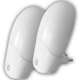 Niermann LED Nachtlicht "Stecker-Nachtlicht 3in1 mit D&auml;mmerungsensor, Set aus 2 St&uuml;ck", wei&szlig;, 1, 1 Stk., Leuchten, Kinderzimmer, Kinderlampe, LED Nachtlicht