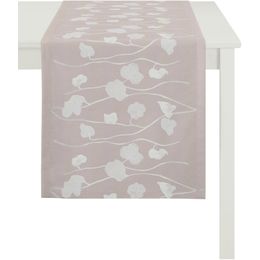 Tischl&auml;ufer Apelt "1113 Herbstzeit, Jacquard, Herbstdeko, Herbst", rosa (ros&eacute;, grau), B:48cm L:140cm, Polyester, Viskose, Tischdecken