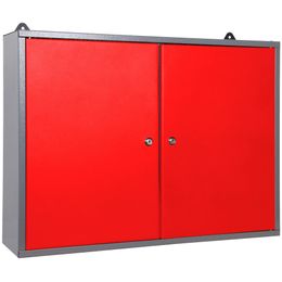 H&auml;ngeschrank ONDIS24 "Ben", rot, B:80cm H:60cm T:20cm, Schr&auml;nke, H&auml;ngeschrank, 2-t&uuml;rig, abschlie&szlig;bar