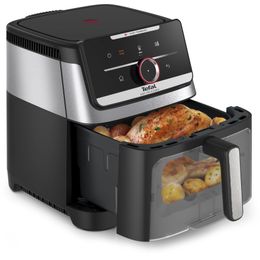 Tefal Hei&szlig;luftfritteuse "Easy Fry Smart & Silence XXL", schwarz, edelstahl, B:33,5cm H:29,5cm T:41cm, Fritteusen, &uuml;ber 55 voreingestellte Programme, abnehmbares Frontelement, EY876D