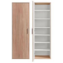 Mehrzweckschrank Procontour "Haushaltsschrank Clara", braun, B:50cm H:167cm T:52cm, Schr&auml;nke, Mehrzweckschrank