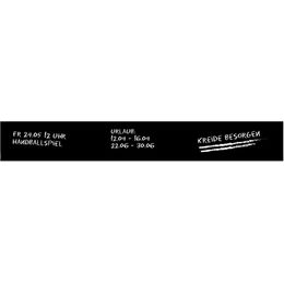 Tafelfolie queence "Magnetisches Memo-Board", schwarz (farbe bild(er): schwarz), B:50cm H:7cm T:0,2cm, Folie, Vinyl, Bilder, magnetische Tafelfolie, Tafel, selbstklebend, 3er Set
