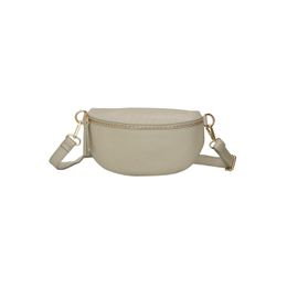 Schultertasche Harpa "Carly", Damen, Gr. B/H/T: 6cm x 15cm x 24cm, hellgrau, Leder, unifarben, Taschen Schultertasche, aus echtem Leder
