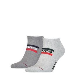 Levi's Sneakersocken LEVI'S "LEVIS LOW CUT SPRTWR LOGO", Herren, Gr. 39-42, grau combo, Baumwollmischung, elastisch, Socken Sneakersocken