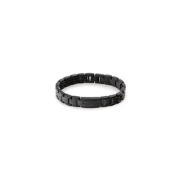 Gliederarmband Tommy Hilfiger "PARKER", schwarz, Armb&auml;nder, Herren, 19cm, Edelstahl, Gliederarmband