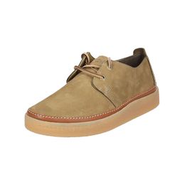 Schn&uuml;rschuh Clarks "Clarks Halbschuhe Nubukleder", Herren, Gr. 42, beige, Nubukleder, Schuhe Schn&uuml;rschuh