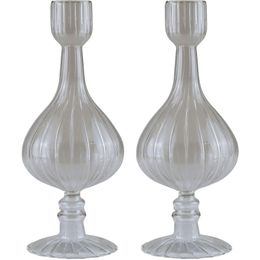 Dekovase AM Design "Tischvase aus Glas, H&ouml;he ca. 24 cm", transparent (klar), H:24cm &Oslash;:10cm, Glas, Vasen, Glasvase, Dekoobjekt